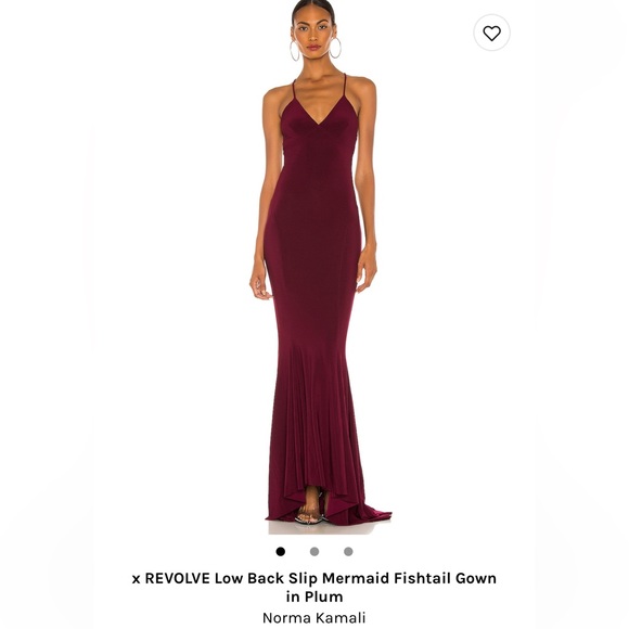 REVOLVE | Dresses | Norma Kamali Low Back Slip Mermaid Fishtail Gown | Poshmark